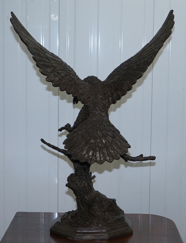 Jules Moigniez Solid Bronze 1860s Statue of Eagle France Made at ...