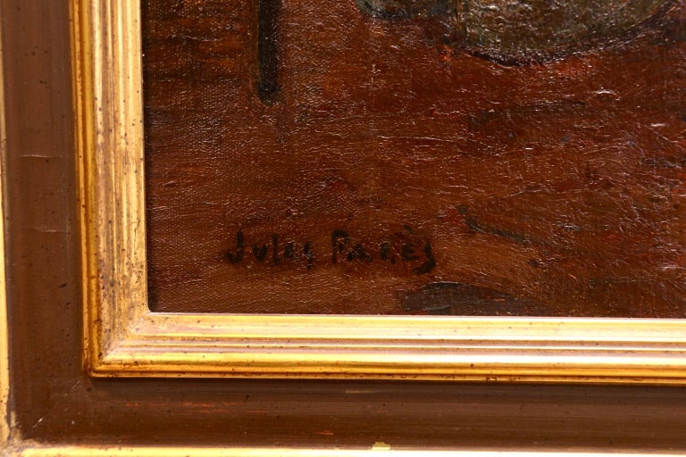 Jules Pages - A Breton Lunch - 19th Century Oil, Figures in Interior by ...