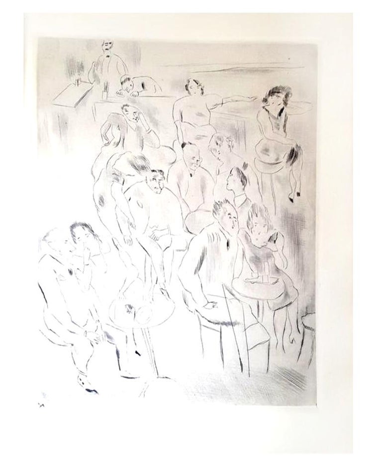 Jules Pascin - Jules Pascin - Au Bal - Original Etching For Sale at 1stDibs