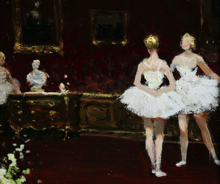 Jules René Hervé - Ballet Dancers - Impressionist Oil, Figures in ...