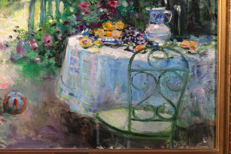 Jules René Hervé - Dans le jardin - Impressionist Oil, Garden Landscape ...