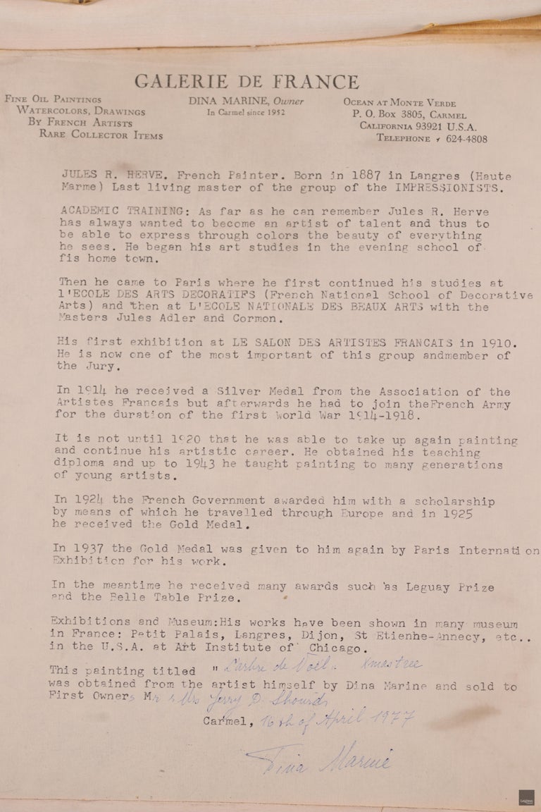 Jules René Hervé - L'arbre de noel - Impressionist Oil, Figures in ...