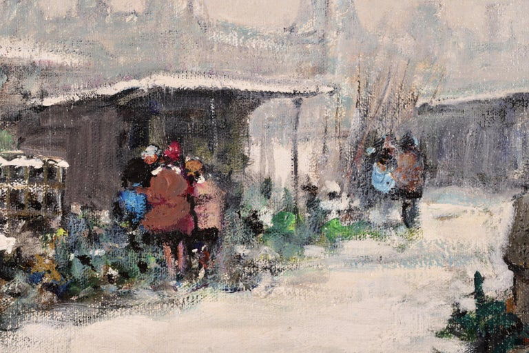 Jules René Hervé - L'arbre de noel - Impressionist Oil, Figures in ...
