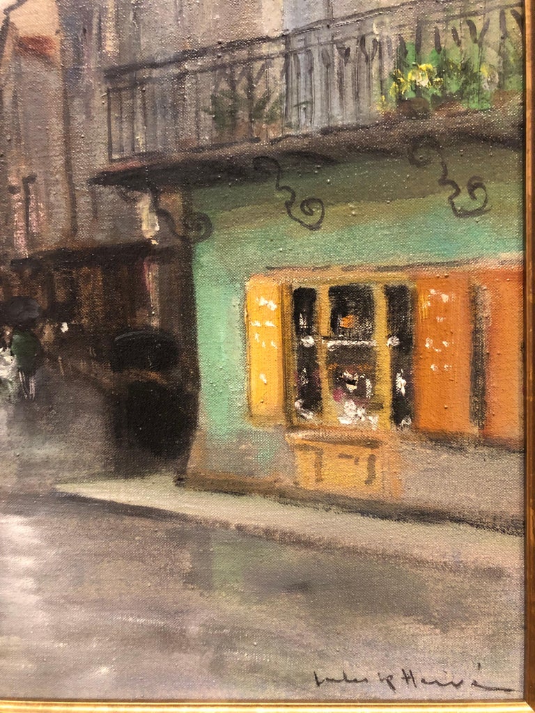 Jules René Hervé - Oil painting 'The Square' by Jules Rene Herve ...