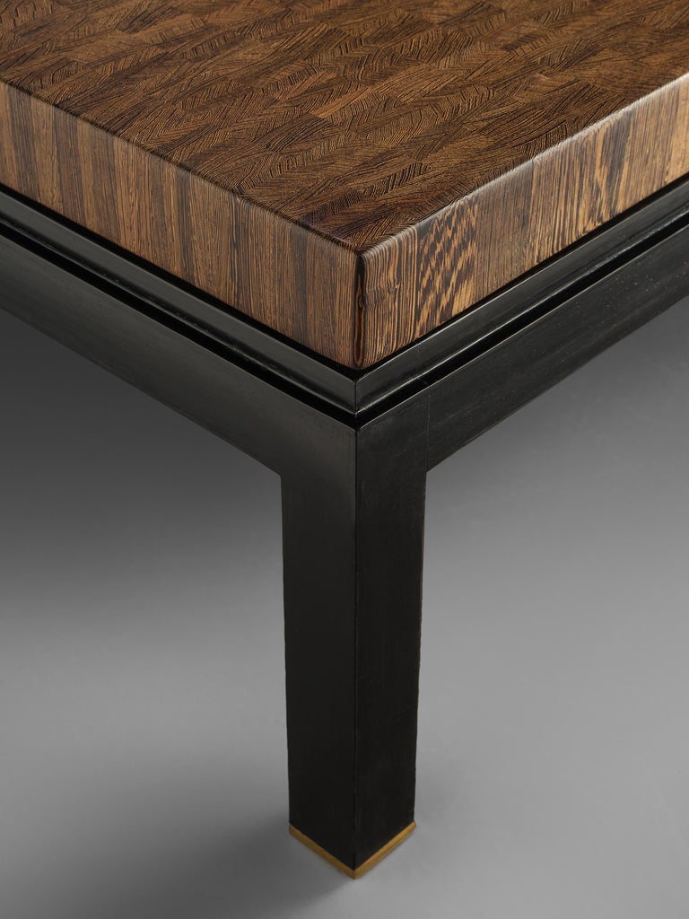 Jules Wabbes Large and Custom Made Coffee Table in Wengé For Sale at ...