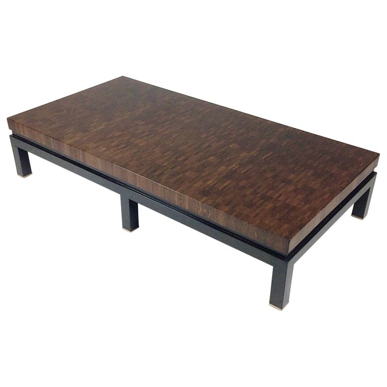 Jules Wabbes Large Coffee Table End-Grain Wenge, circa 1970, Belgium at ...