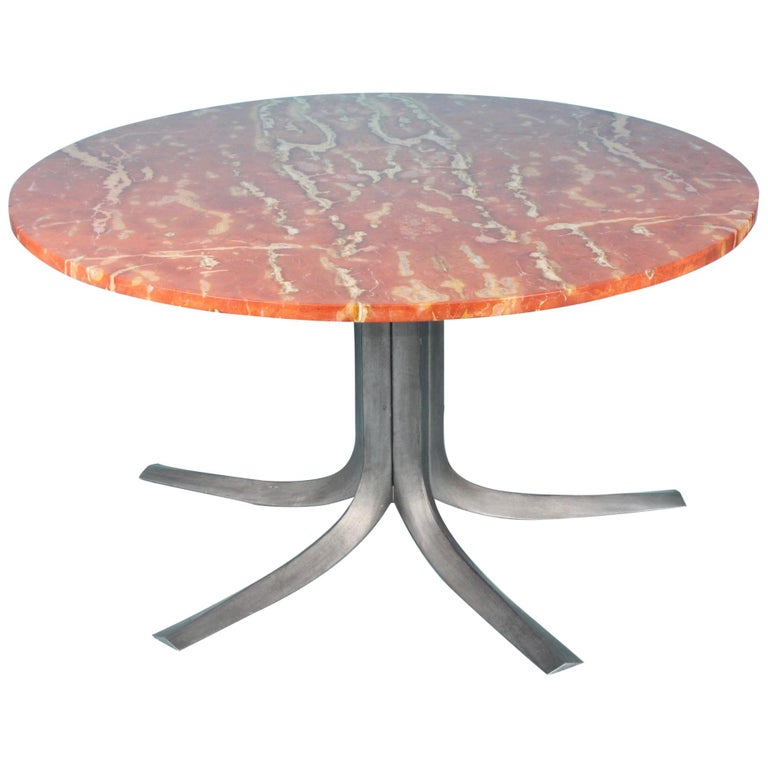 Jules Wabbes Marble and Anodized Cast Aluminum For Sale at 1stDibs