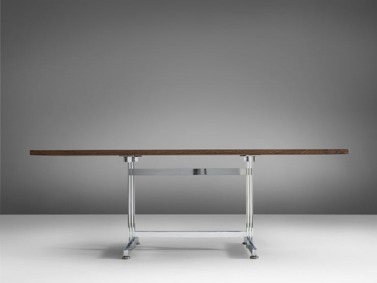 Jules Wabbes Writing or Dining Table in Wengé For Sale at 1stDibs