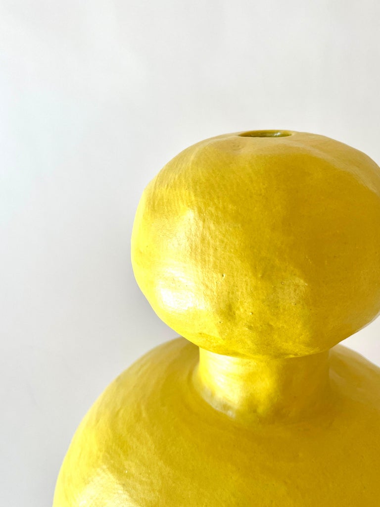Jules Yellow Vase by Meg Morrison For Sale at 1stDibs
