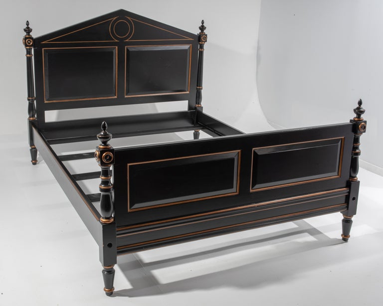 Julia Gray Hollywood Regency Queen Bed Frame at 1stDibs