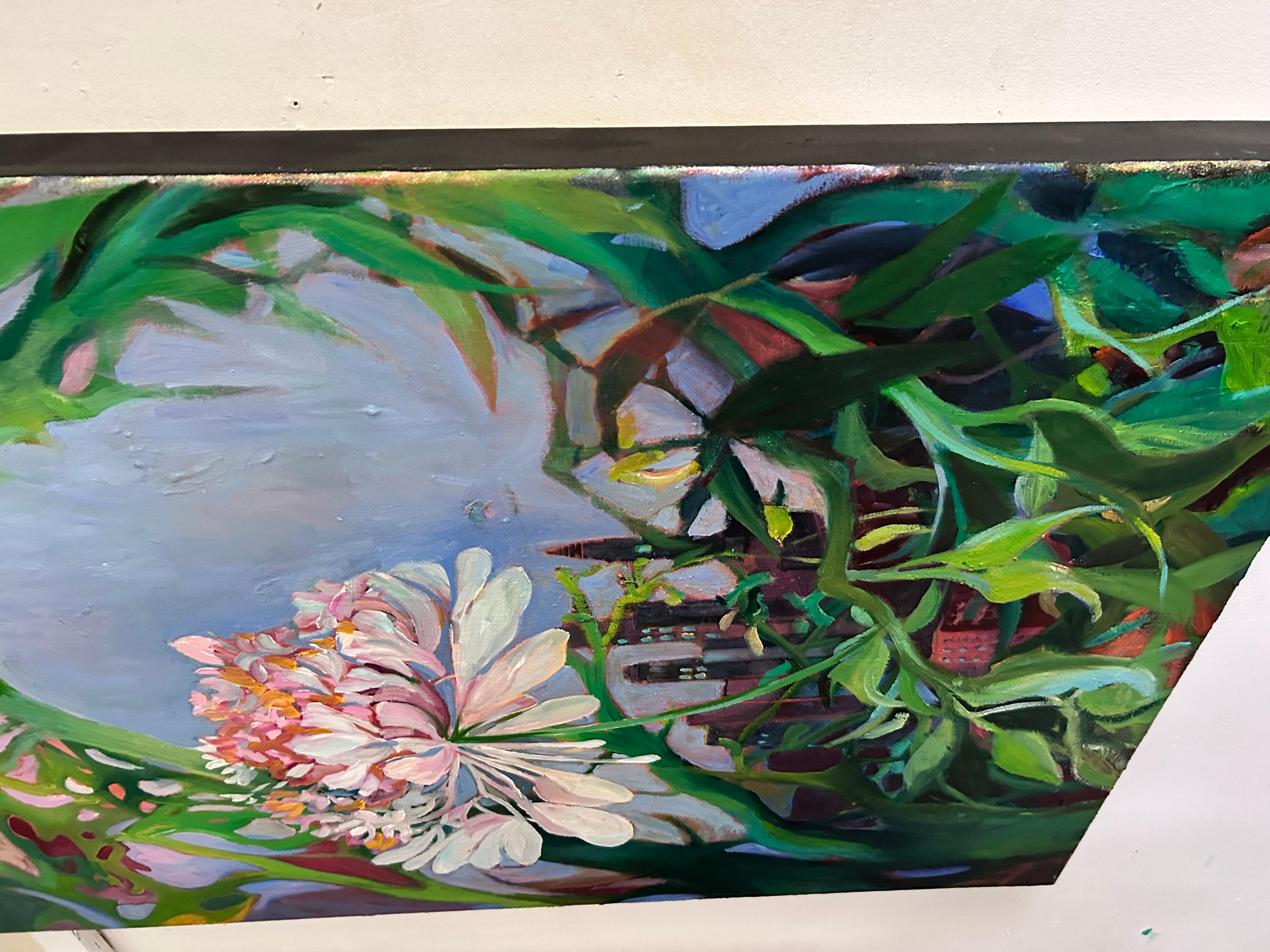 Julia Hacker - Urban landscape, Oil Painting For Sale at 1stDibs