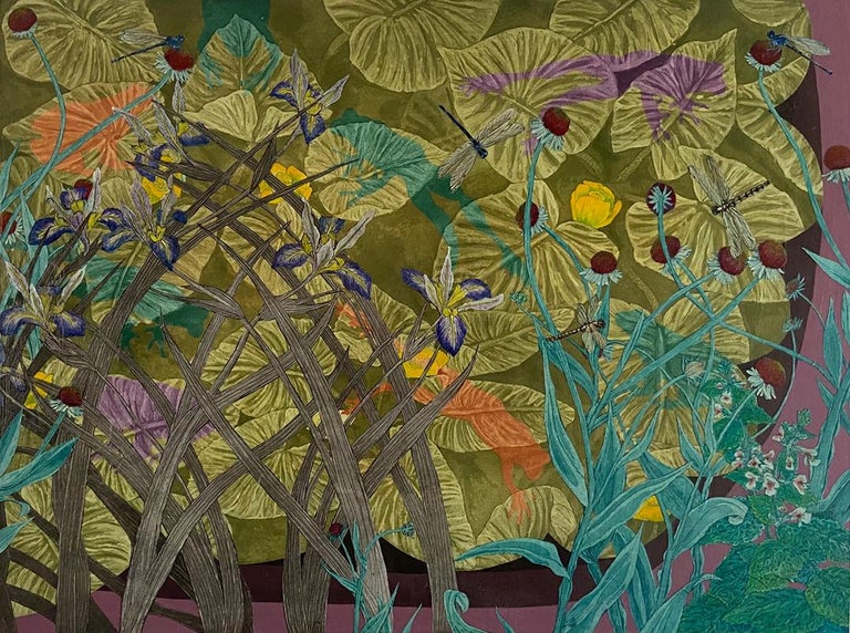 Julia Lucey - Frogs and Dragonflies For Sale at 1stDibs