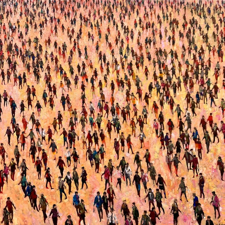 Julia Whitehead - Bright Town - Crowds City Painting Street Views ...