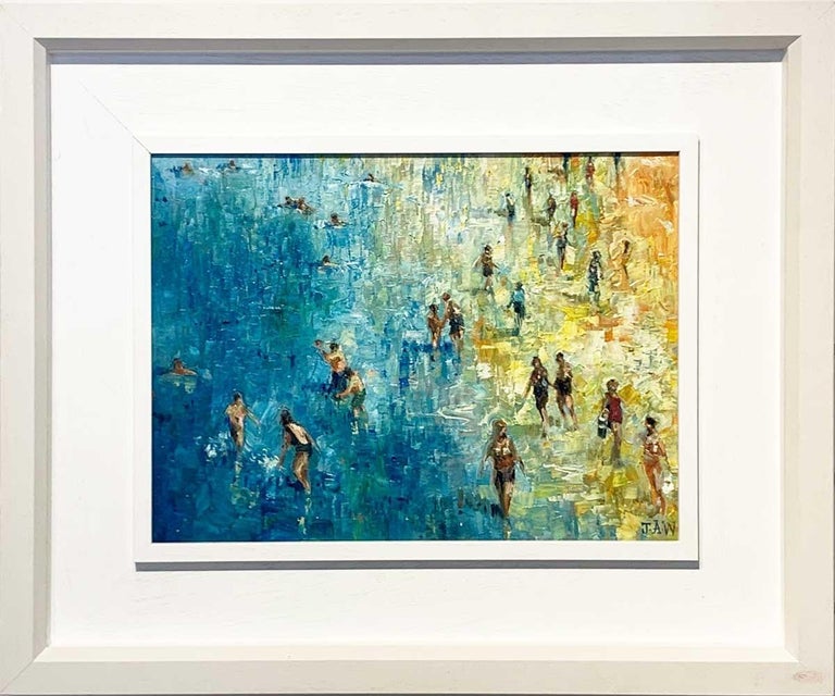 Julia Whitehead - Kicking Waves - Contemporary crowds Beach Views ...