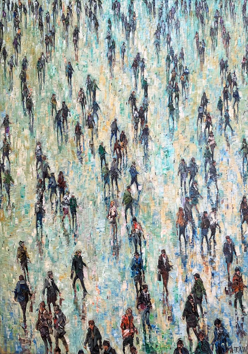 Julia Whitehead - City Buses - Crowds Street London Views Cityscapes ...
