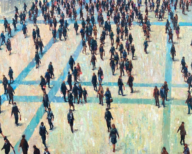 Julia Whitehead - Town Planning - Crowds City oil Painting Street Views ...