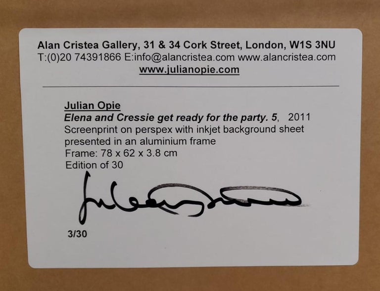 Julian Opie - Elena and Cressie Get Ready for the Party 5 For Sale at ...