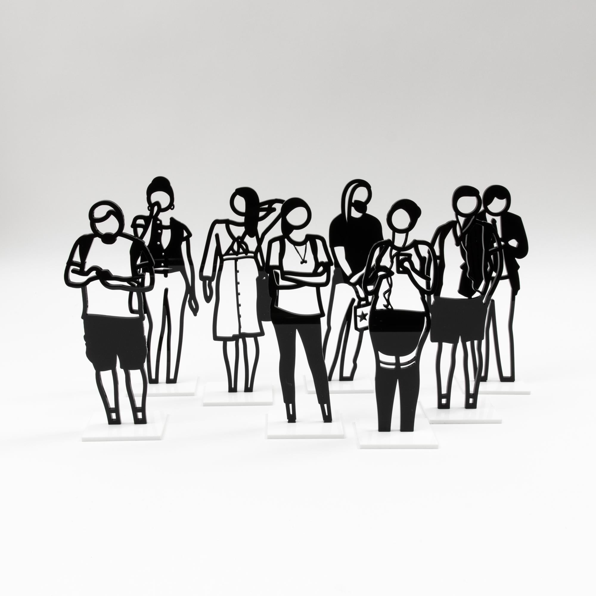 Julian Opie - Julian Opie, Statuettes, Set of 8 Sculptures, British Pop ...