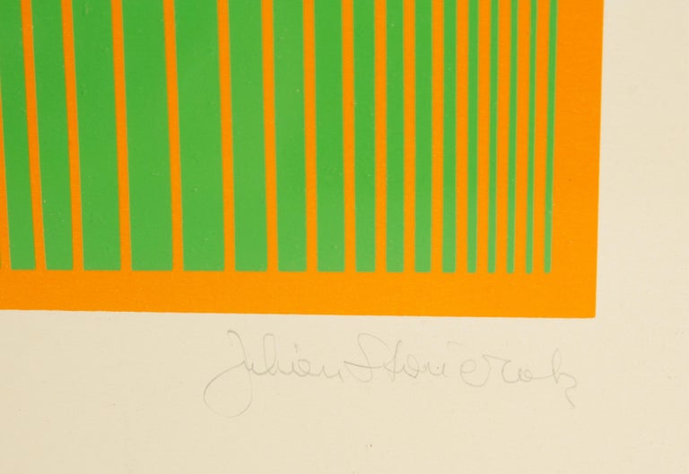 Julian Stanczak - 16 Green Circles from the Eight Variants series, 1970 ...