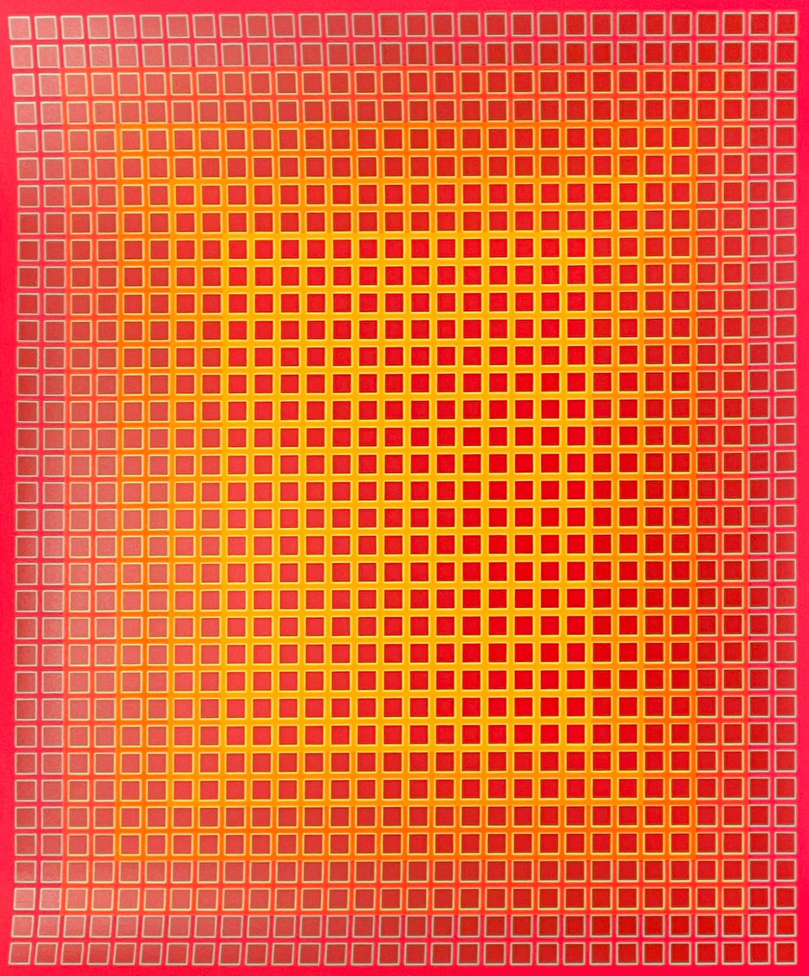 Julian Stanczak - Cadmium Red at 1stDibs