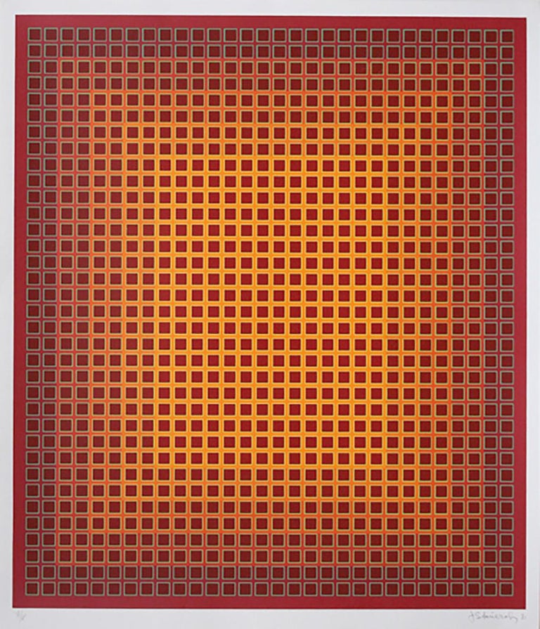Julian Stanczak - Sequential Chroma, Op Art Screenprint by Julian ...
