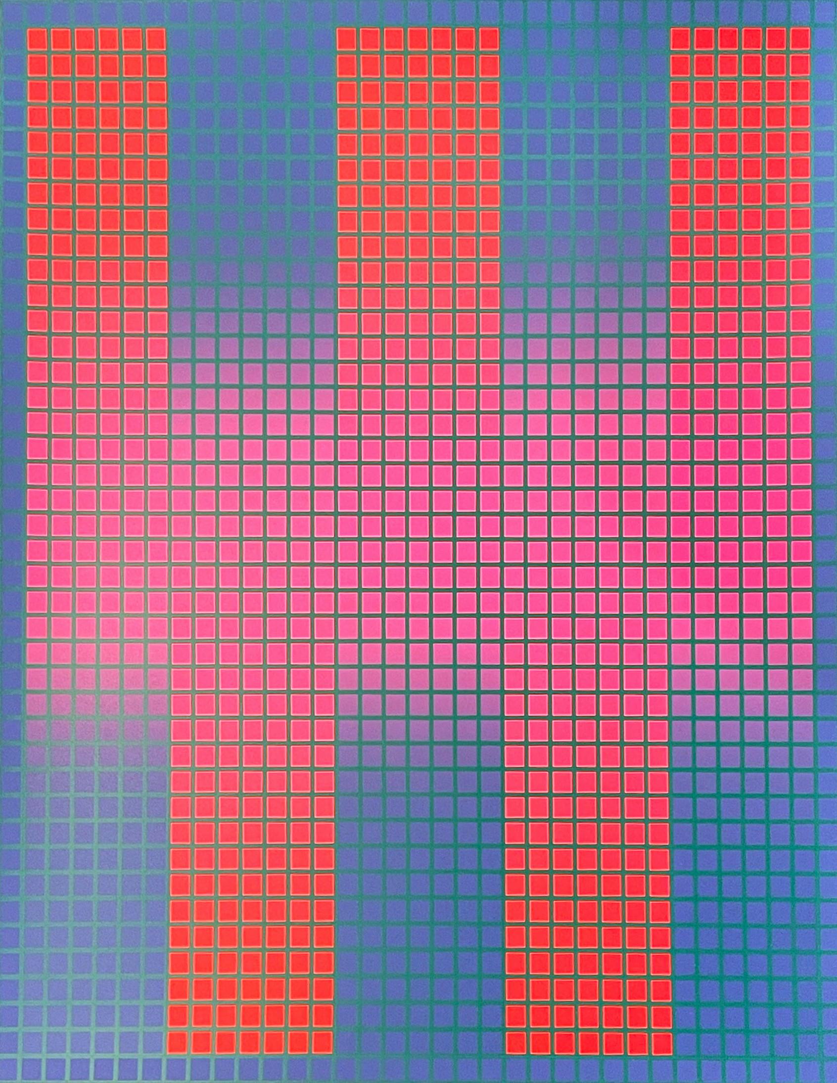 Julian Stanczak - Cadmium Red at 1stDibs