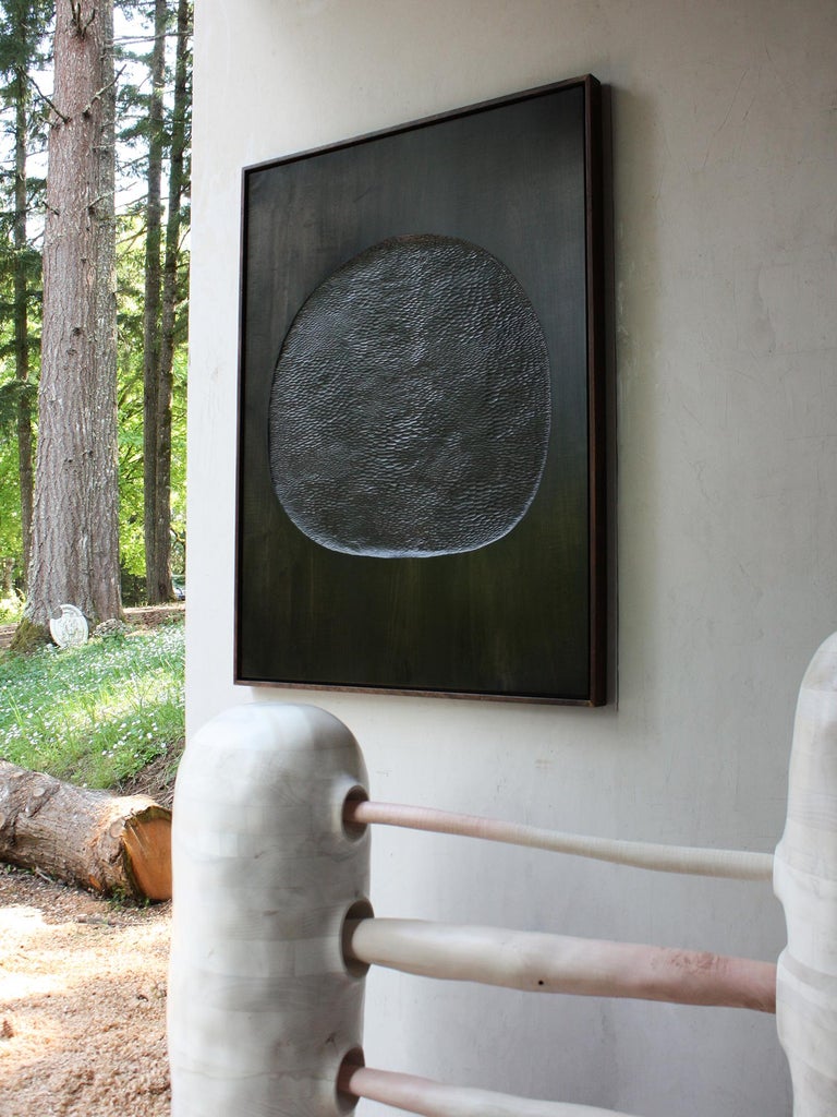 Julian Watts "New Moon" Black Painting at 1stDibs
