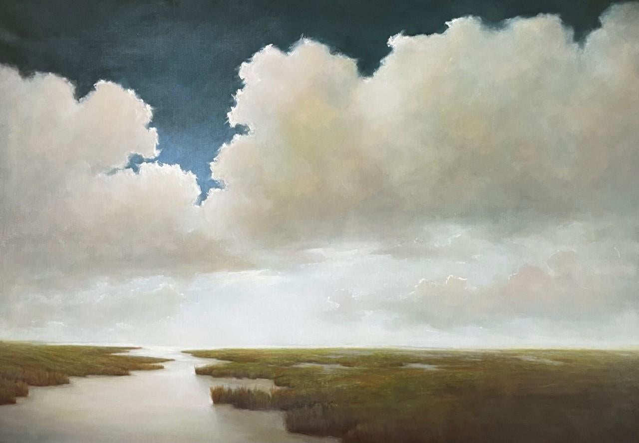 Alice Williams - Bonnieux, Medium Size Square Oil on Canvas Post ...