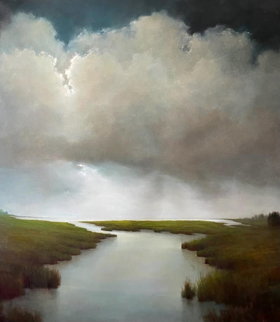 Alice Williams - Bonnieux, Medium Size Square Oil on Canvas Post ...