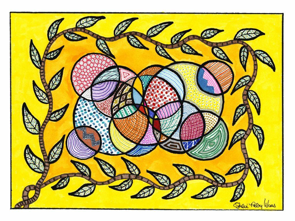 Julie Reby Waas - Venn on the Vine For Sale at 1stDibs