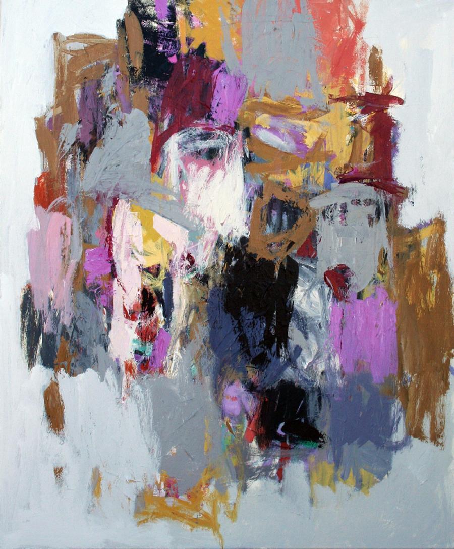 Victoria Huckins - Boom Boom, acrylic and mixed media painting at ...