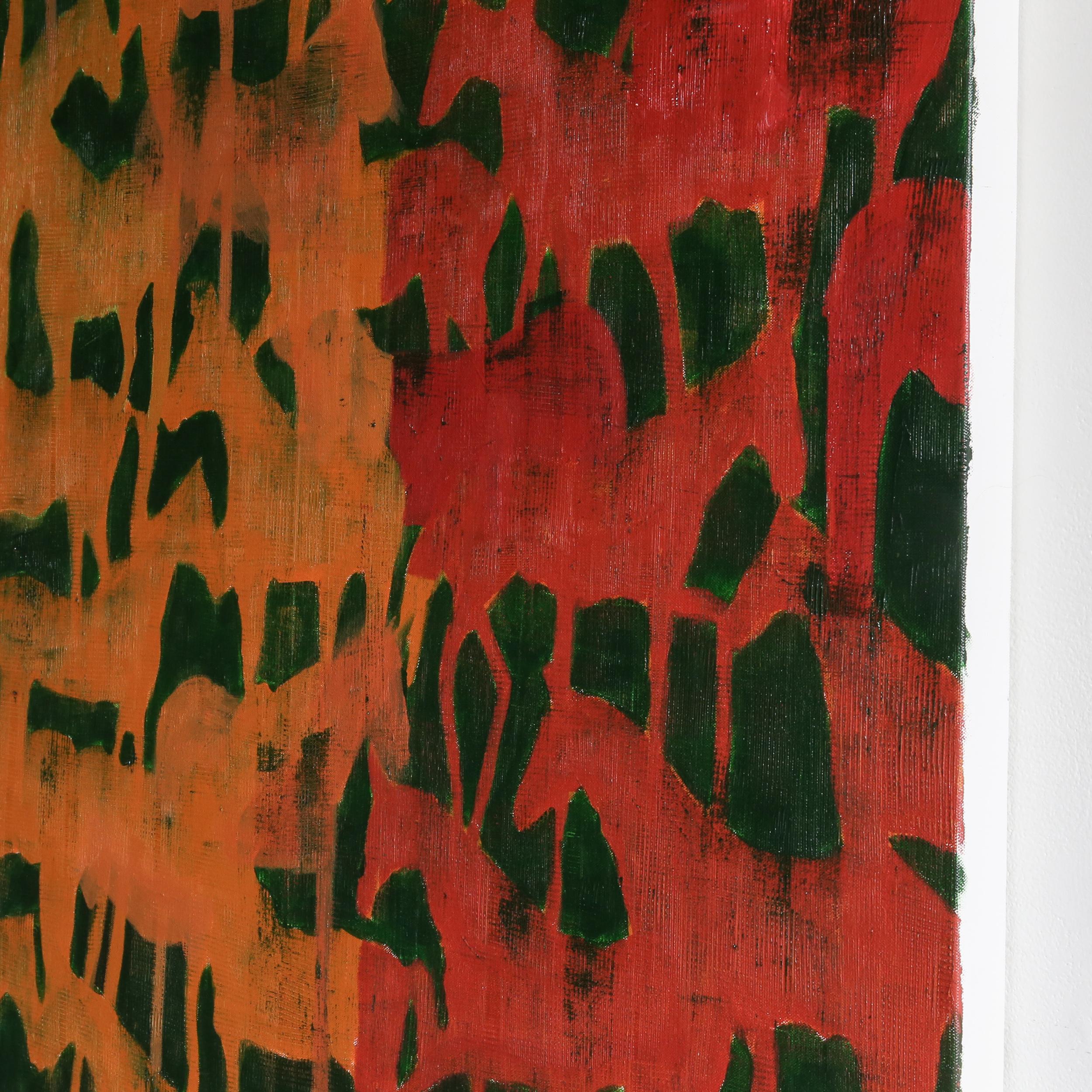 Julie Sneed - Green Red Orange Horses For Sale at 1stDibs