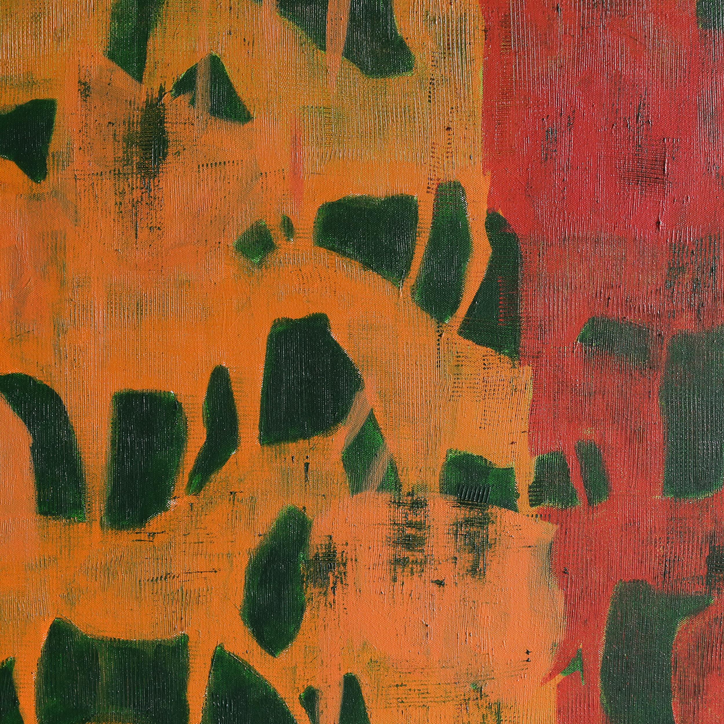 Julie Sneed - Green Red Orange Horses For Sale at 1stDibs