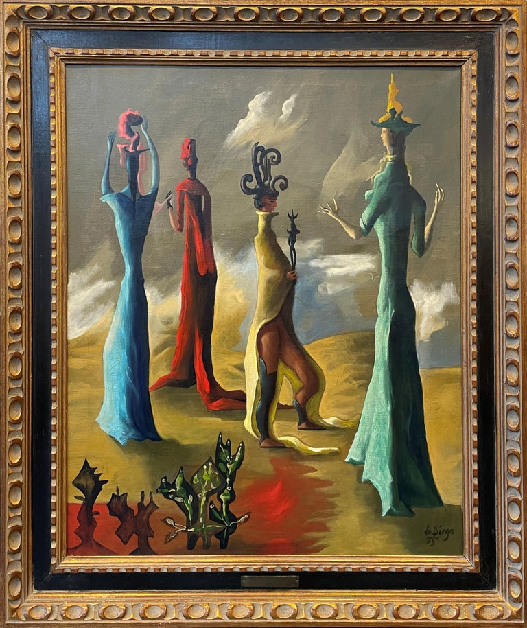 Julio de Diego - Surrealist Figures in a Desert Landscape, Julio de ...