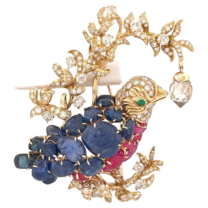 Seaman Schepps quartz gold starfish design brooch at 1stDibs