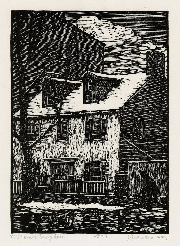Julius J. Lankes - "'N' Street House, Georgetown" — 1920s American Arts ...