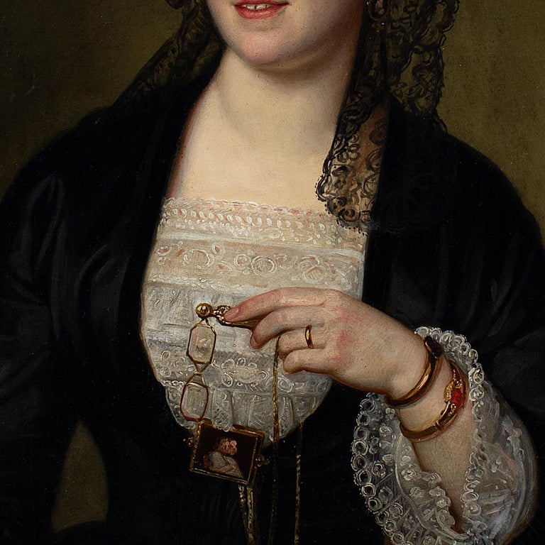 Julius Schoppe - Julius Schoppe, Portrait Of A Lady, Oil Painting For ...
