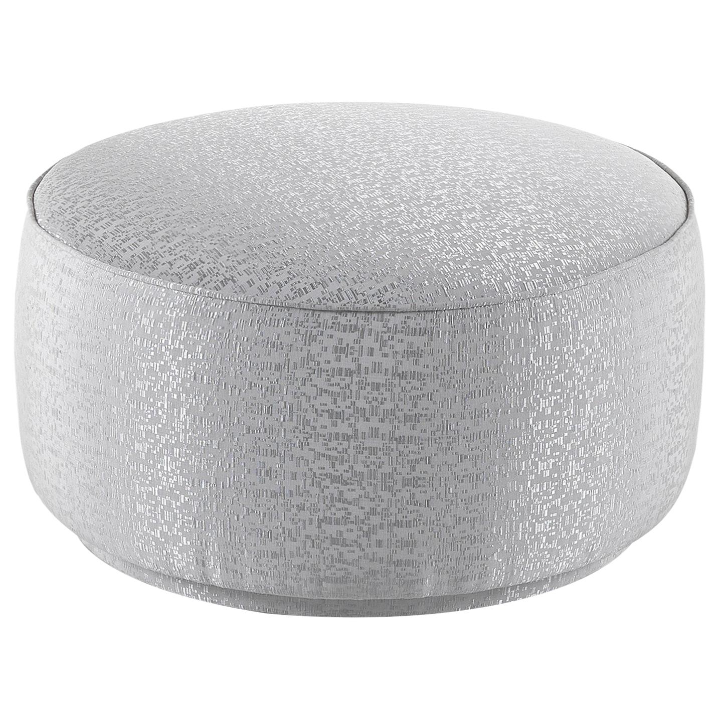 Nickey Kehoe Collection Small Round Hassock Upholstered in Boucle ...
