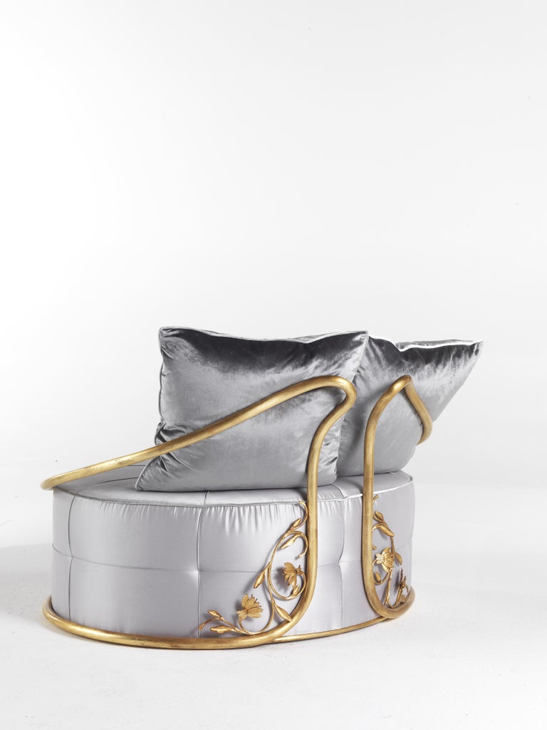 21st Century Yoshi Armchair in Metal and Fabric For Sale at 1stDibs