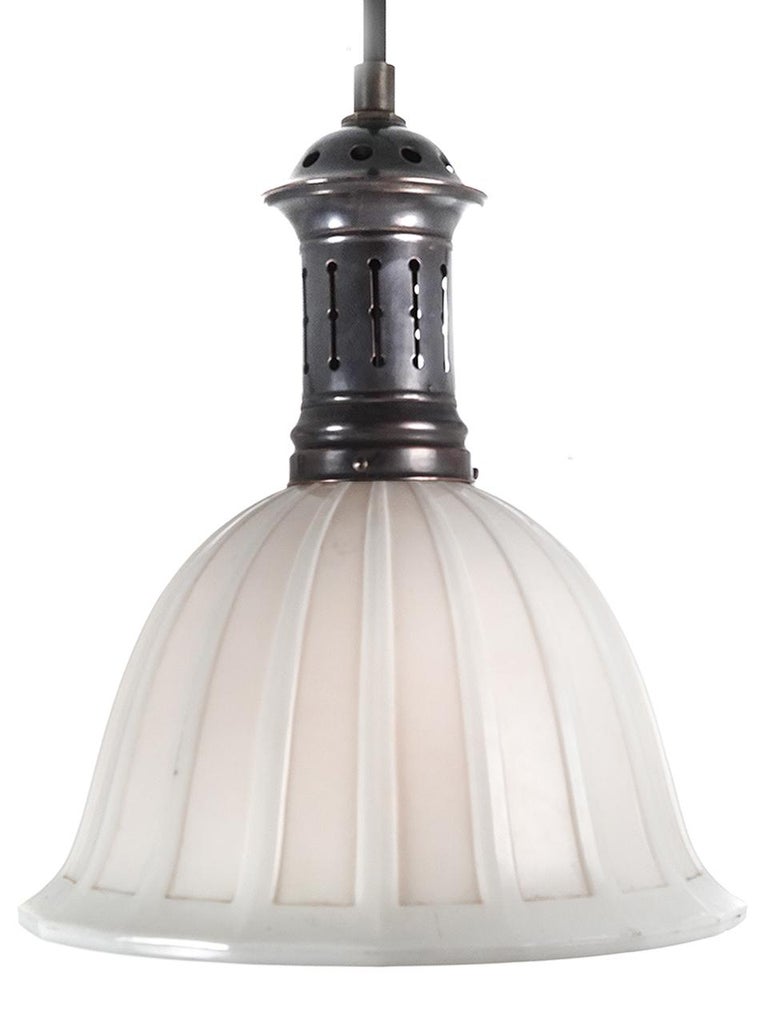 Jumbo Flared and Fluted Dome Pendent at 1stDibs