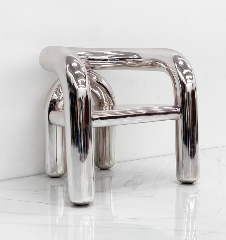 Jumbo NYC Neotonic Lounge Chair in Chrome at 1stDibs