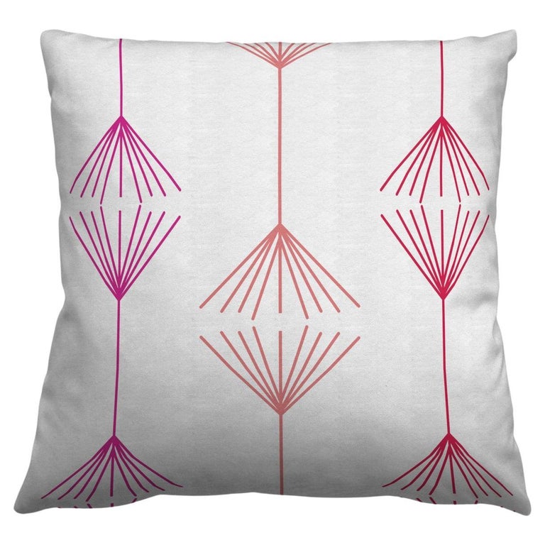 Jumping The Broom Fuchsia Pillow For Sale at 1stDibs