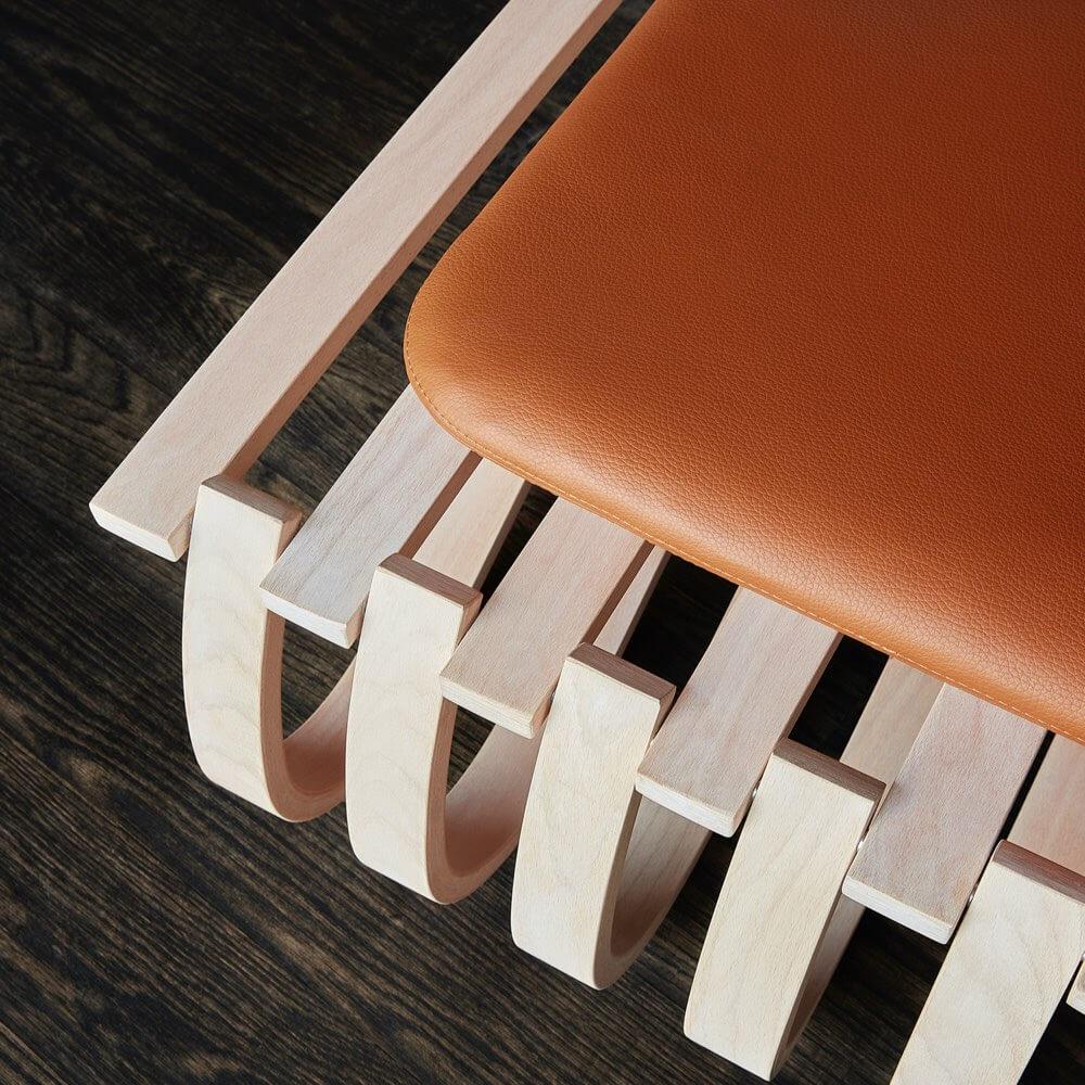 Jundo daybed in beech and cognac shades For Sale at 1stDibs