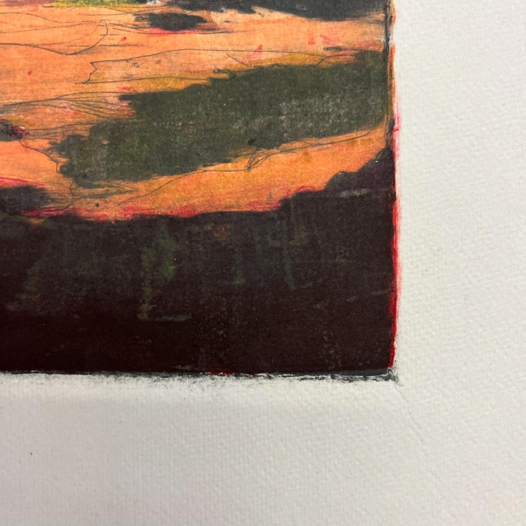 June 1998 Art by Gina Kail Monoprint Scenic Landscape 6 For Sale at 1stDibs