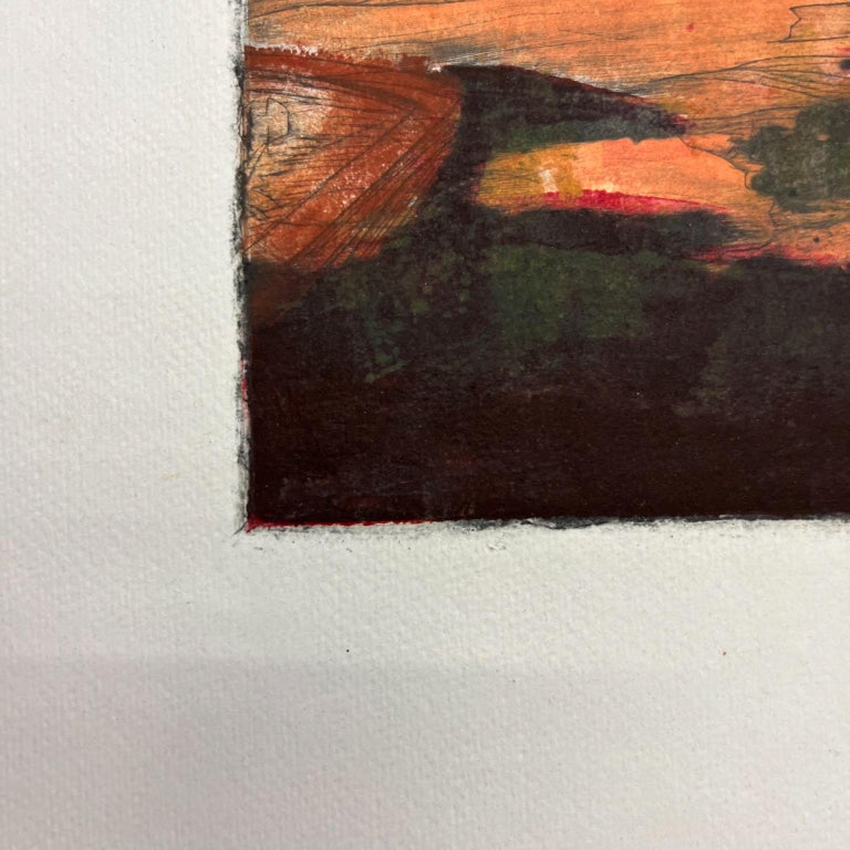 June 1998 Art by Gina Kail Monoprint Scenic Landscape 6 For Sale at 1stDibs