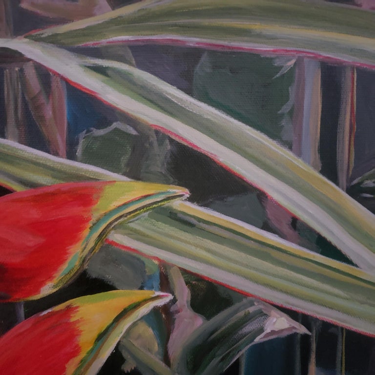 June Arthur - Mata Atlantica Realism, Acrylic, Floral Painting, Framed ...