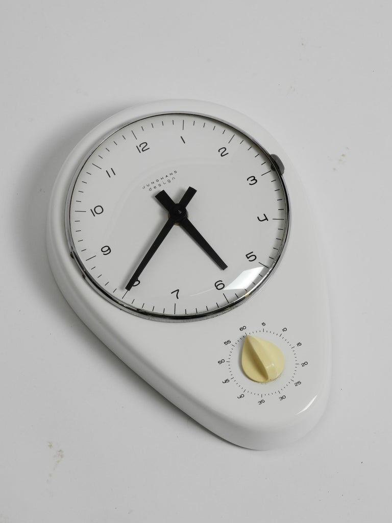 Junghans Kitchen Wall Clock by Max Bill White, Germany, 1960s For Sale ...