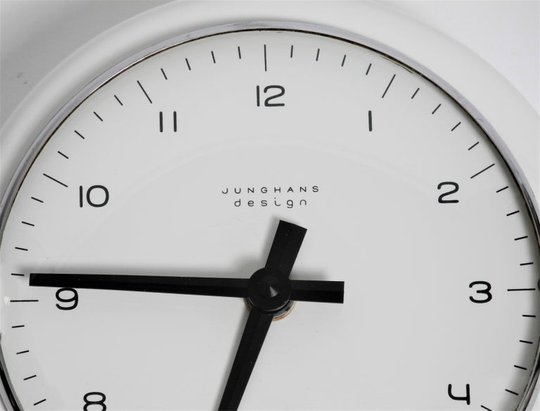 Junghans Kitchen Wall Clock by Max Bill White, Germany, 1960s For Sale at 1stDibs