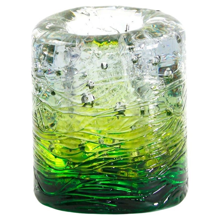 Jungle Contemporary Vase, Small Bicolor Transparent and Green by Jacopo ...