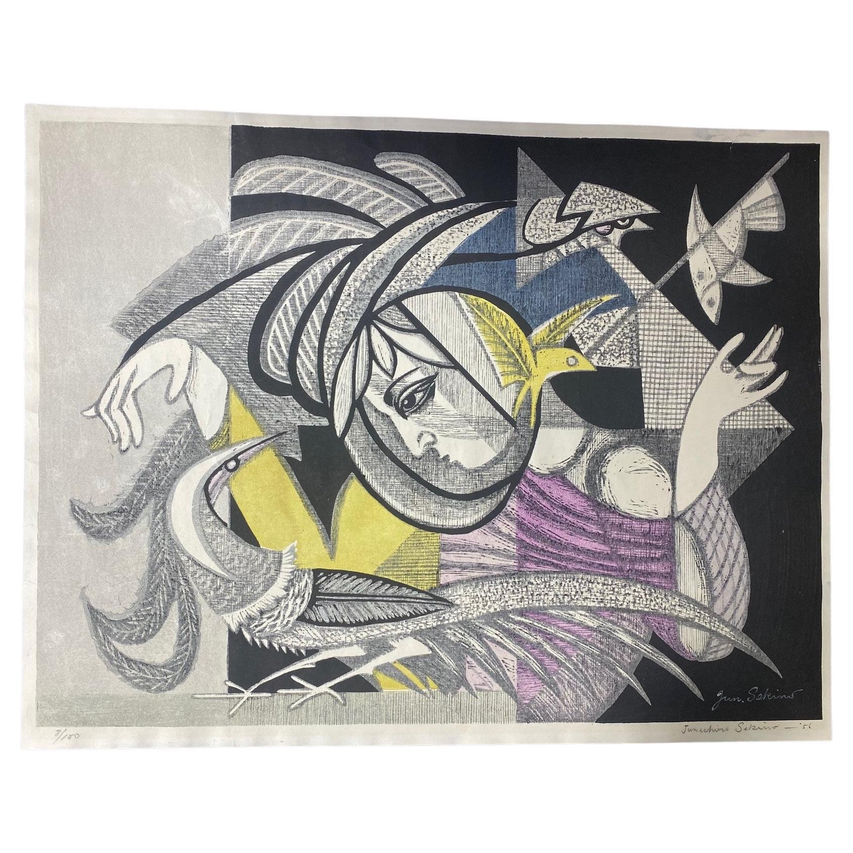 Shozo Komatsu Signed Limited Edition Japanese Abstract Expressionism ...